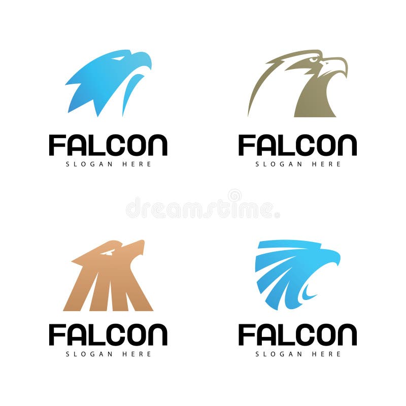 Falcon Logo Vector Illustration Design Stock Vector - Illustration of ...