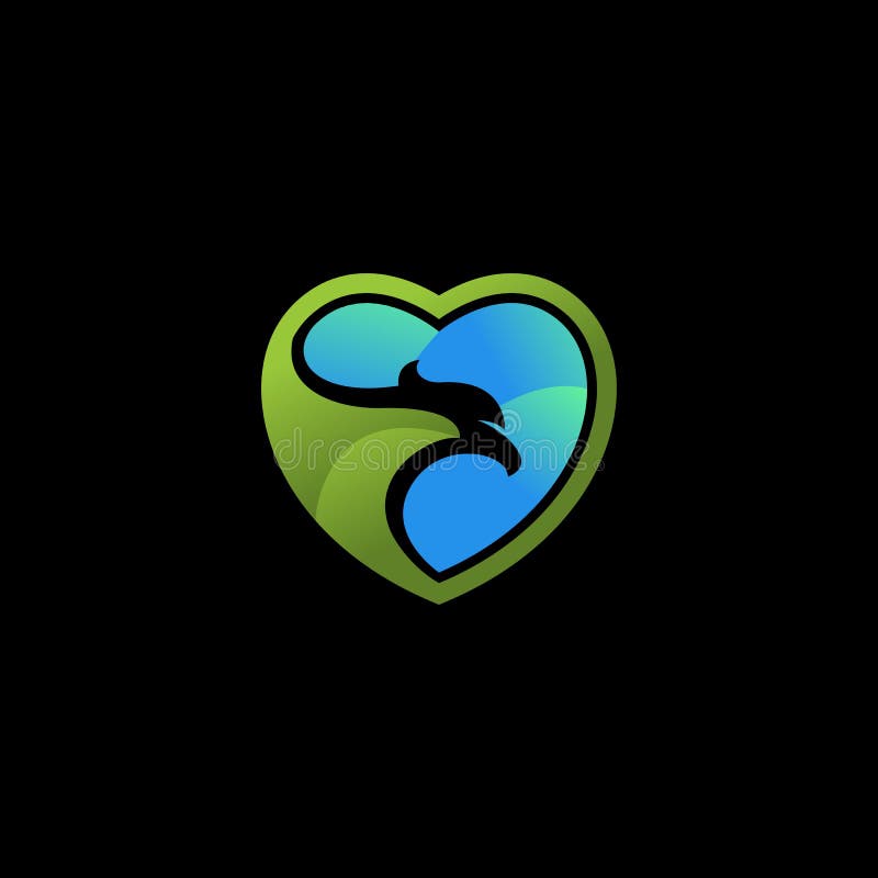 Falcon love vector logo stock vector. Illustration of head - 99163940