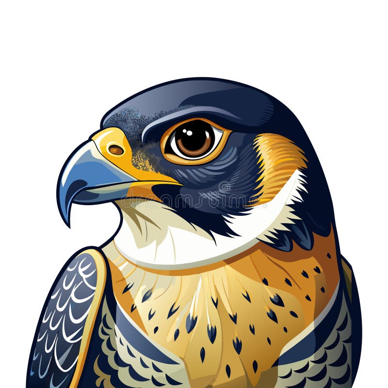 Falcon Mascot Vector Sticker Design Stock Vector - Illustration of ...