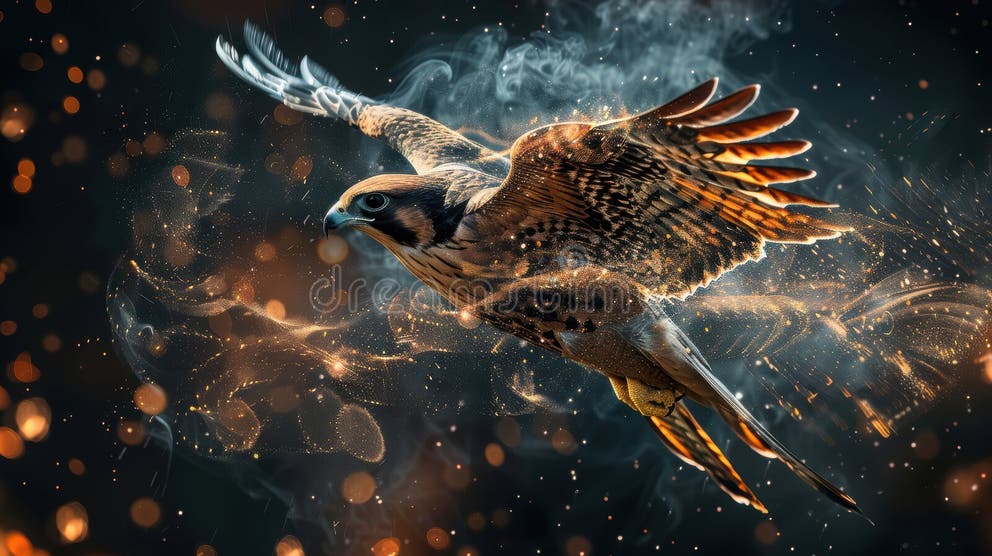 Falcon Mid-Dive Illustrating AI-Driven Innovation and Precision in ...