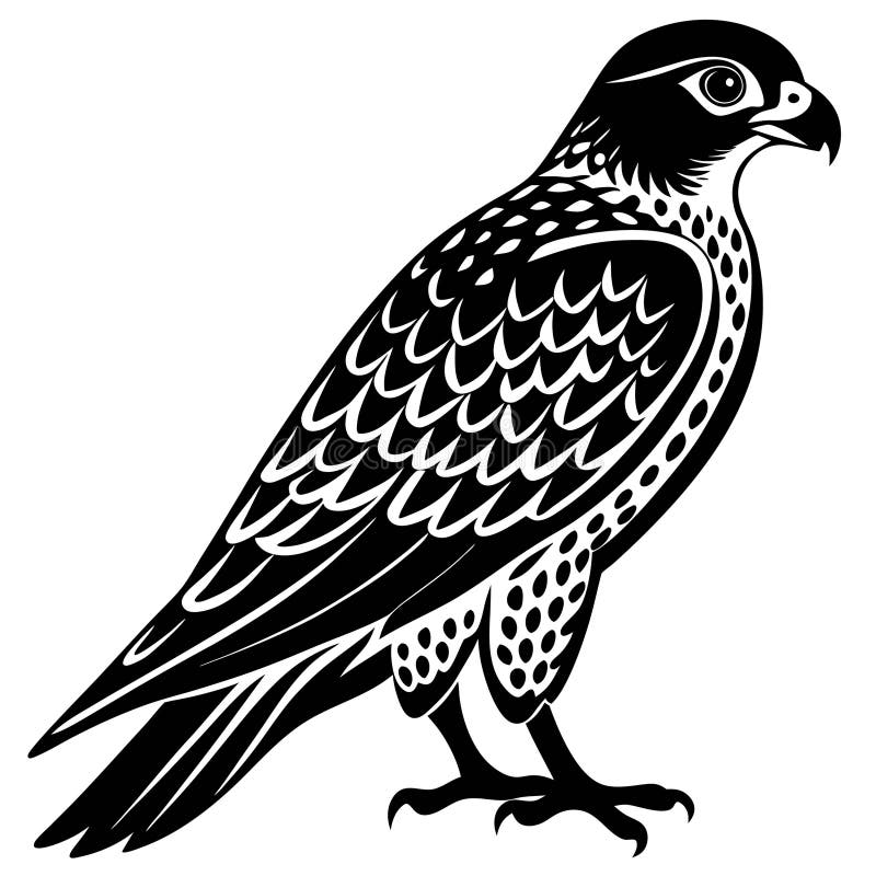 Falcon Silhouette Vector Illustration Stock Vector - Illustration of ...