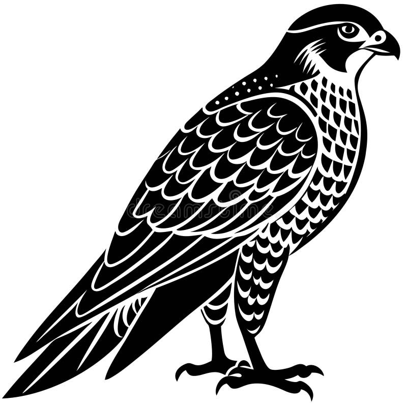 Falcon Silhouette Vector Illustration Stock Vector - Illustration of ...