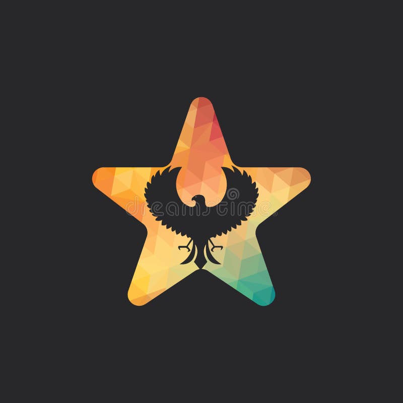 Falcon Star Vector Logo Design. Stock Vector - Illustration of abstract ...