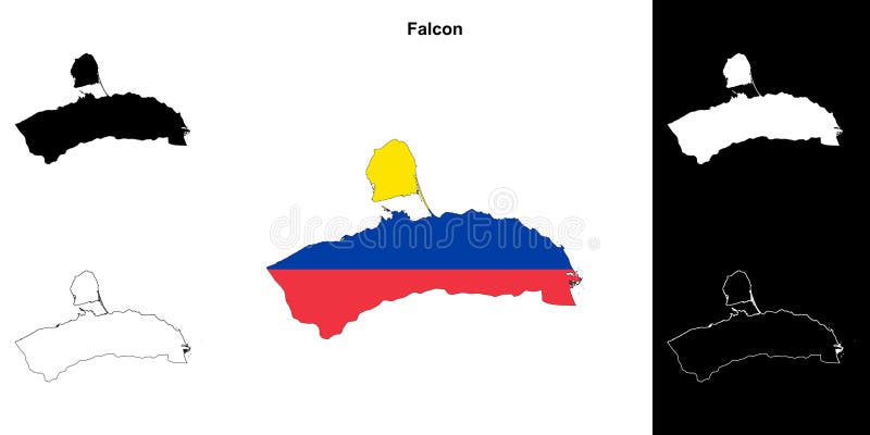 Falcon outline map stock illustration. Illustration of area - 323923613