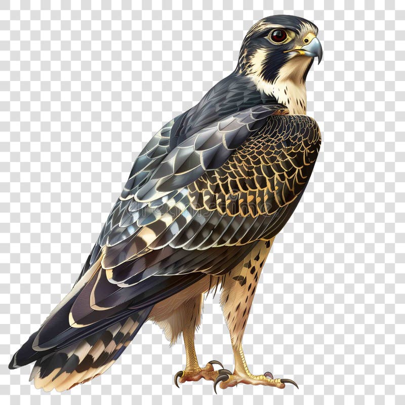 Falcon Transparent Background Realistic Element Stock Illustration ...