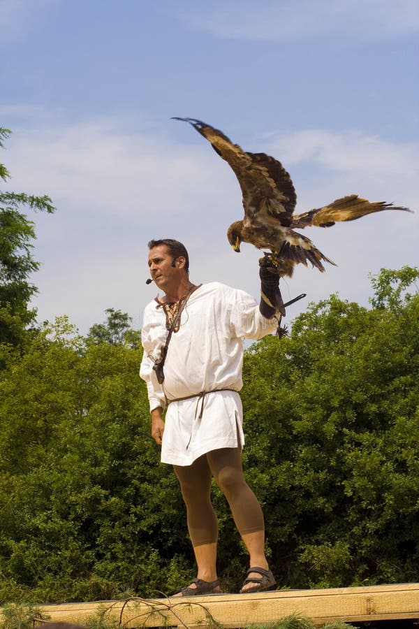 Woman Falconer editorial stock photo. Image of nature - 15613663