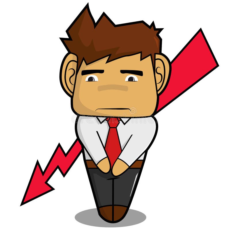 Falha do homem de negócios ilustração do vetor. Ilustração de pessoa ...