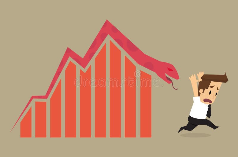Falha Do Homem De Negócios Serpente Da Seta Ilustração do Vetor ...