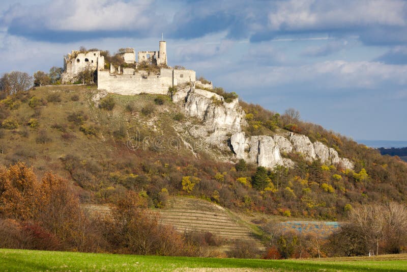 Falkenstein Castle in Autumn, Austria Stock Image - Image of fort ...