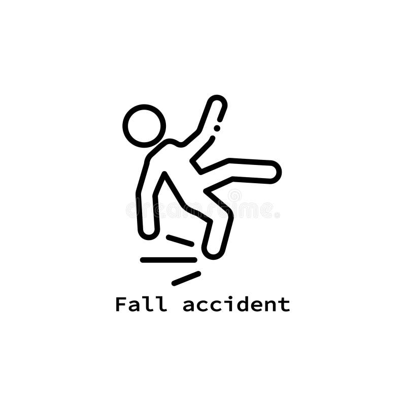 Fall, Falling, Watch Your Step, Accident , Caution, Linear Icon ...