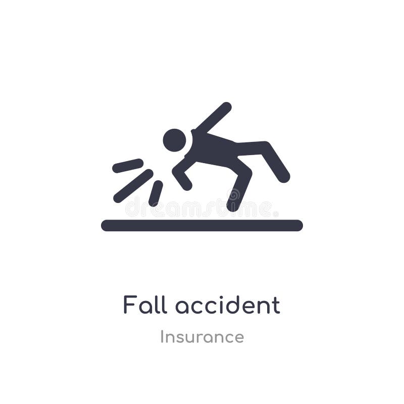 Fall Accident Icon in Trendy Design Style. Fall Accident Icon Isolated ...
