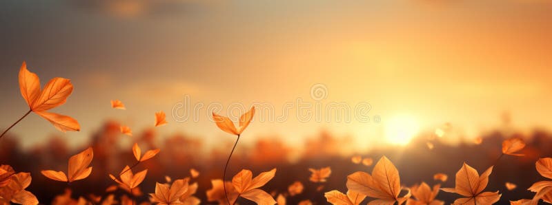 Fall is in the Air, Fall Season Leaves Flying in the Sky, Stock Photo ...