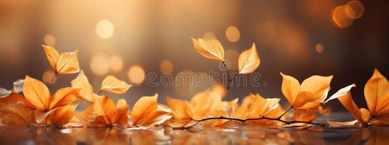 Fall is in the Air, Fall Season Leaves Flying in the Sky, Stock Photo ...