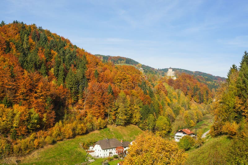 Fall in Austria stock image. Image of foliage, orange - 34752601