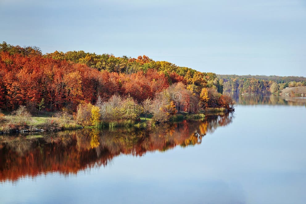 Fall Autumn Landscape View on the Multi Colored Autumn Forest ...