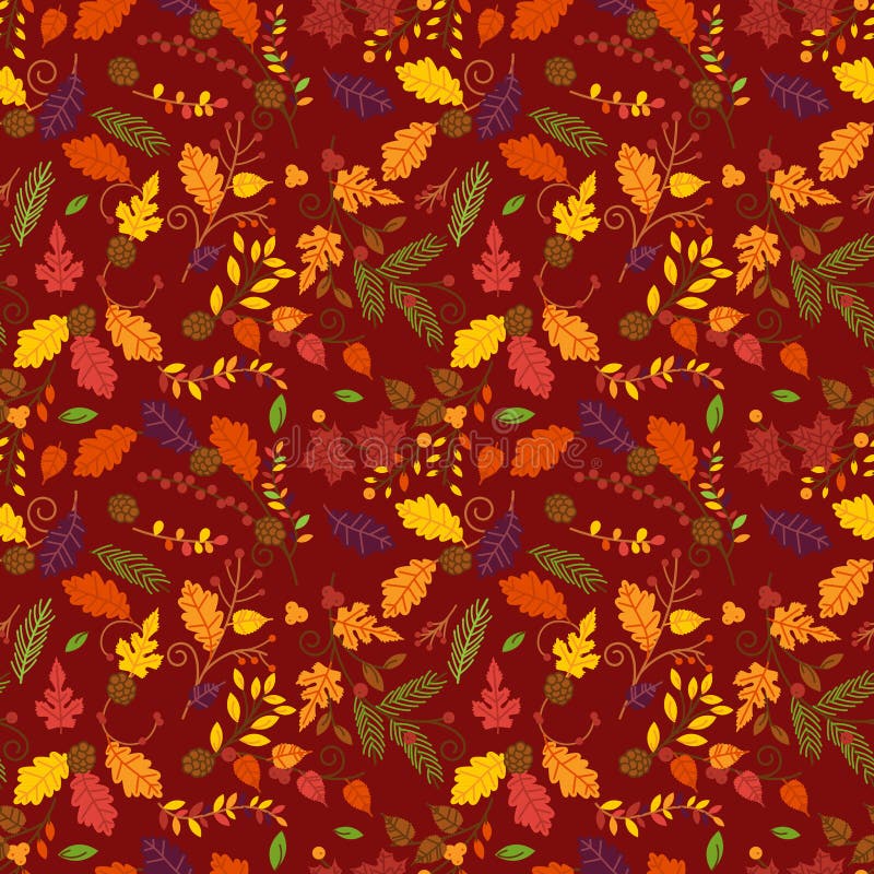 Fall, Autumn or Thanksgiving Vector Flower Pattern Stock Vector ...