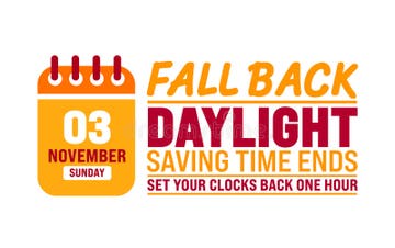 Fall Back Daylight Saving Time Ends 2024 Background or Banner Design ...
