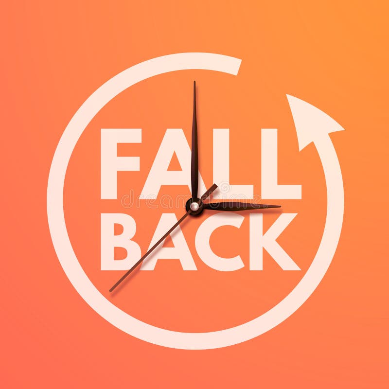Fall Back. Daylight Saving Time Ends Banner Stock Illustration ...