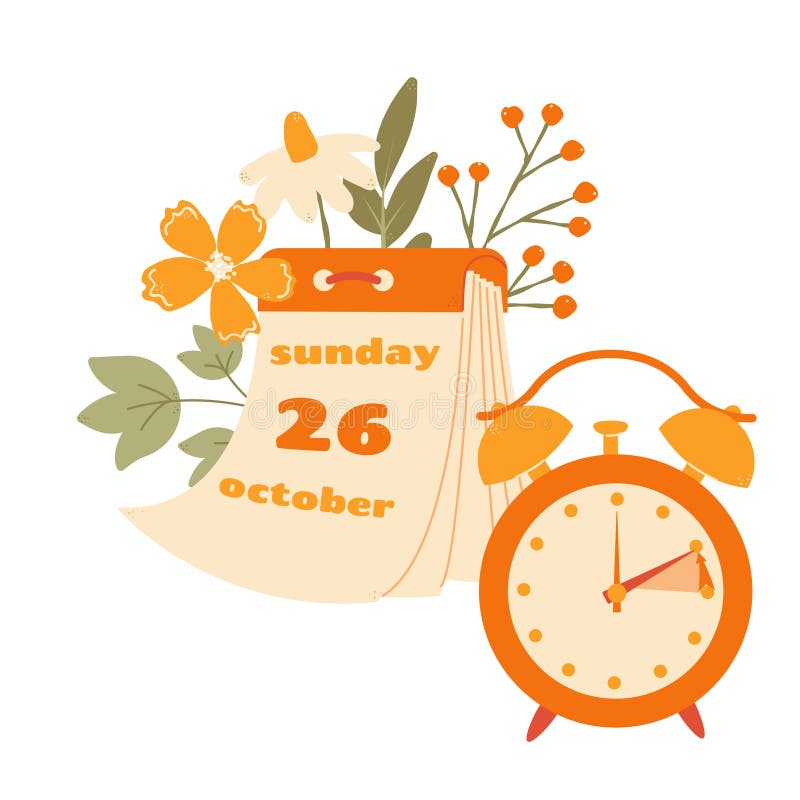 Fall Back Time Change Stock Illustrations – 1,156 Fall Back Time Change ...