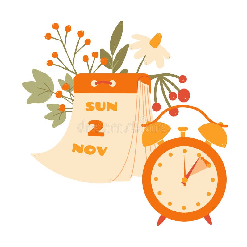 Fall Back Time Change Stock Illustrations – 1,156 Fall Back Time Change ...
