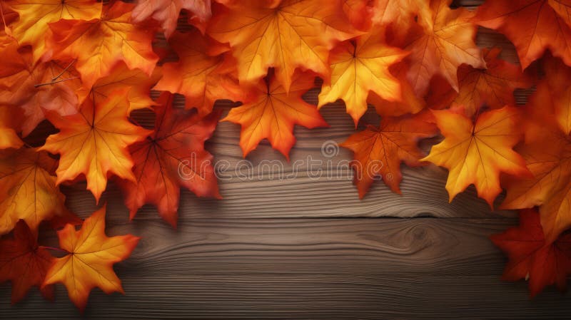 Fall Background Featuring Vibrant Autumn Maple Leaves Stock ...