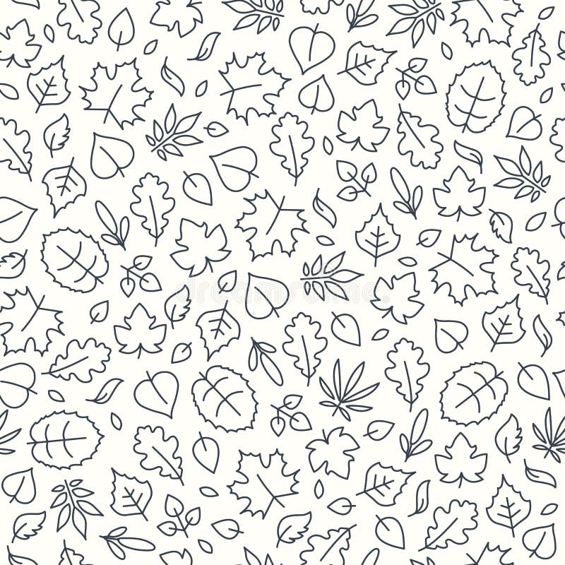 Autumn Seamless Pattern with Forest Leaf Stock Vector - Illustration of ...