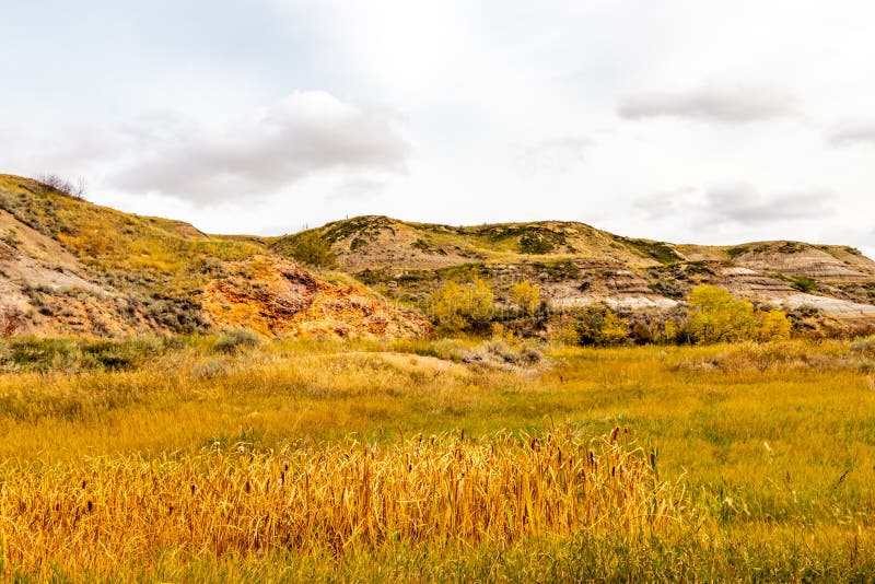 Fall in the Badlands. Midland Provincial Park Alberta Canada Stock ...