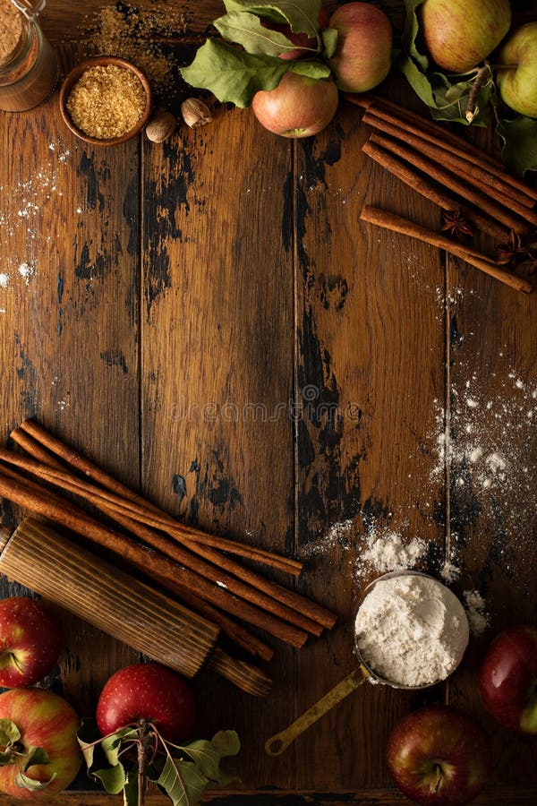 Fall Baking Concept Background Stock Photo - Image of overhead, bake ...