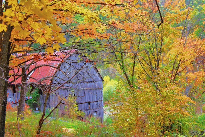 Fall barn stock photo. Image of wisconsin, landscape - 74432138