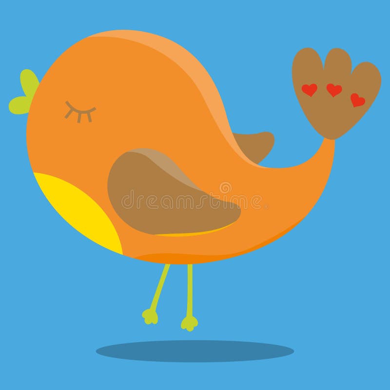 Fall birds orange bird 11 stock vector. Illustration of orange - 198986061