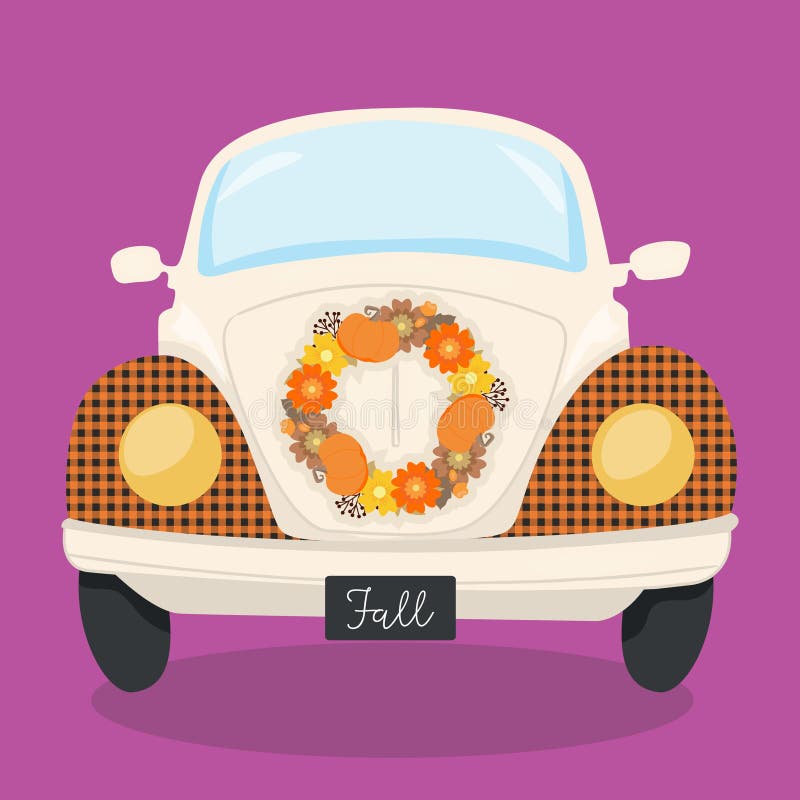 Fall car plate brown 01 stock vector. Illustration of plate - 197984081