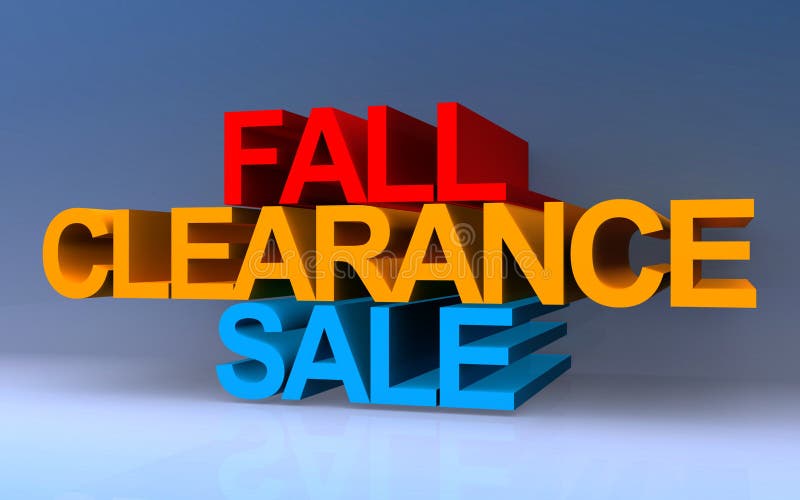 Fall Clearance Sale on Blue Stock Illustration - Illustration of ...