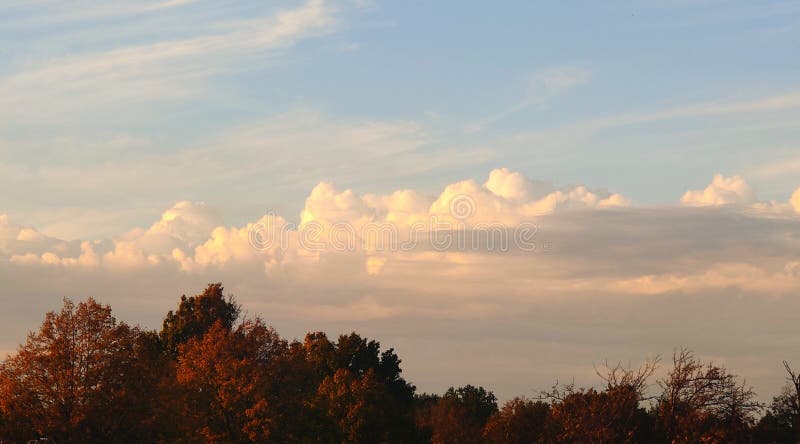 Fall Clouds Autumn Scenery Sky Beautiful Nature Stock Photo - Image of ...