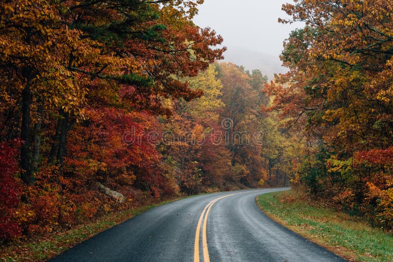 Fall Color Along the Blue Ridge Parkway in Virginia Stock Photo - Image ...