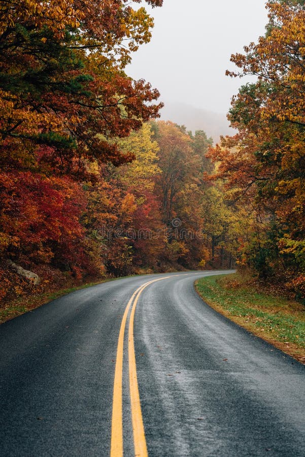 Fall Color Along the Blue Ridge Parkway in Virginia Stock Image - Image ...