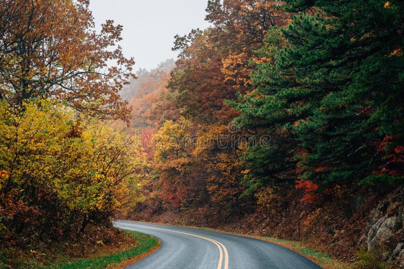 Fall Color Along the Blue Ridge Parkway in Virginia Stock Photo - Image ...