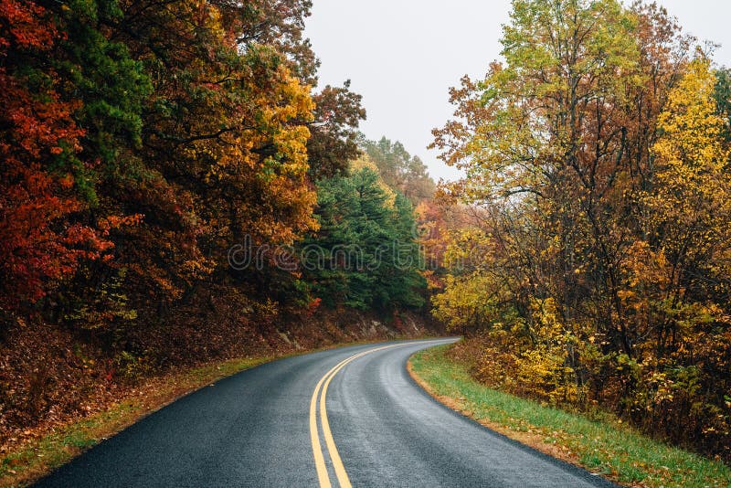 Fall Color Along the Blue Ridge Parkway in Virginia Stock Photo - Image ...
