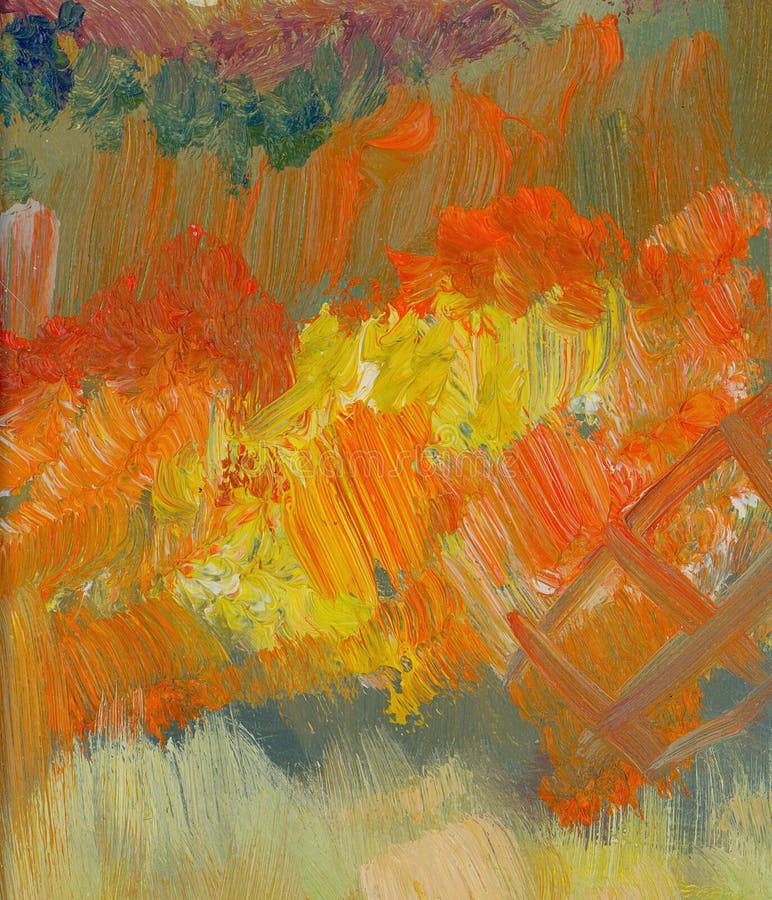 Fall Color Stroke Paint Texture. Stock Illustration - Illustration of ...