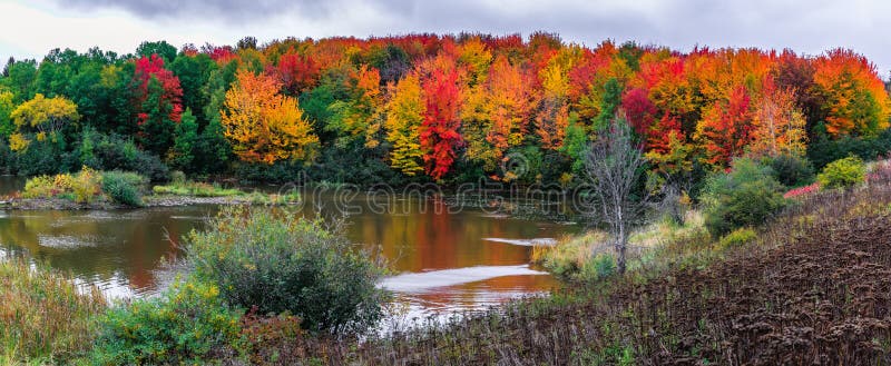 Fall Colorful in Greater Moncton, New Brunswick, Canada Stock Image ...
