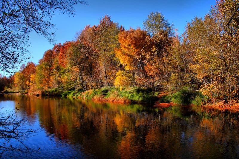 Fall colors stock image. Image of river, fall, arizona - 26680079