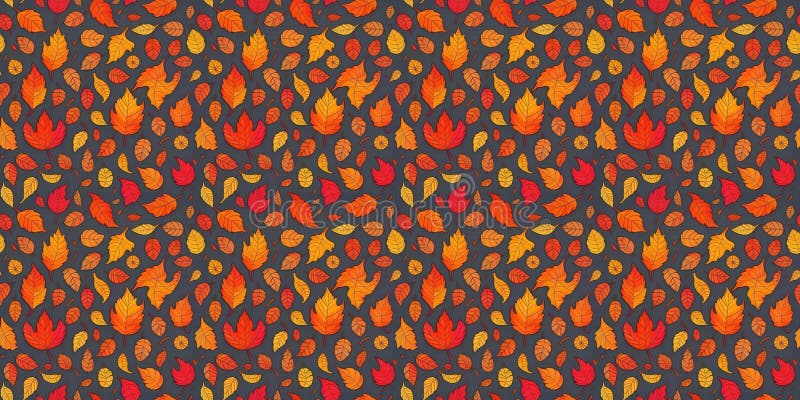 Fall Colors Autumn Leaves Seamless Pattern Repeating Pattern Abstract ...