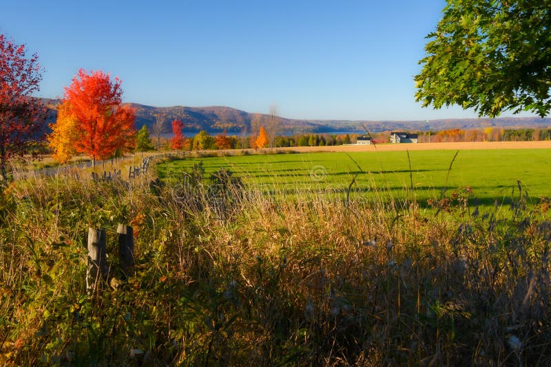 Fall Colors in the Canadian Countryside Stock Photo - Image of quebec ...