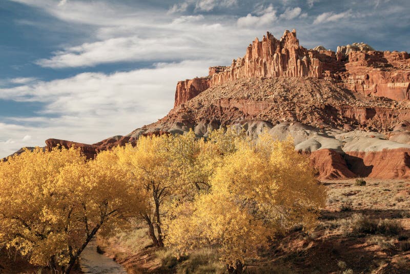 Fall Colors in Capitol Reef National Park Stock Image - Image of utah ...