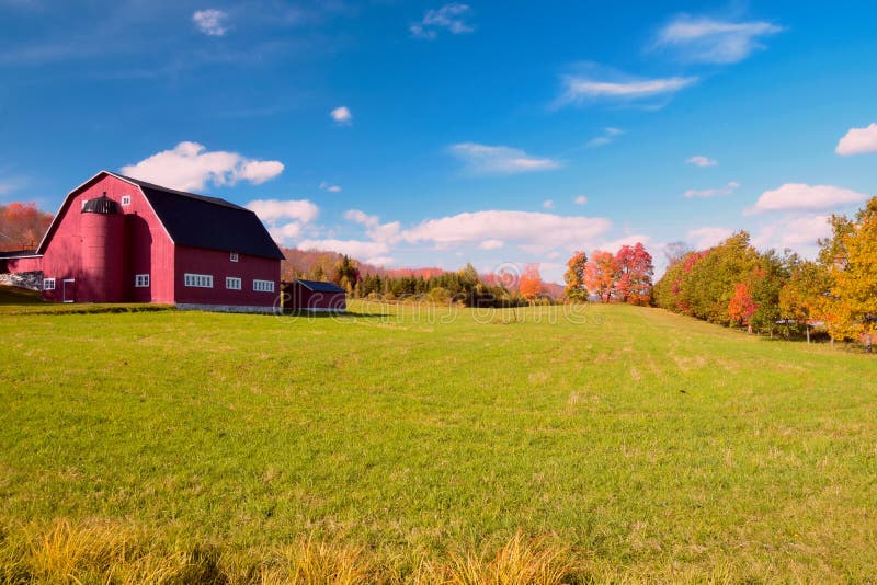 Fall Colors on the Country Side, Quebec, Canada Stock Photo - Image of ...