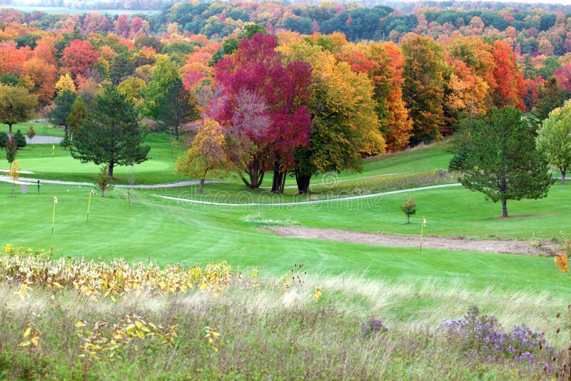 Autumn Mountain Golf Course Stock Photo - Image of hills, beautiful ...