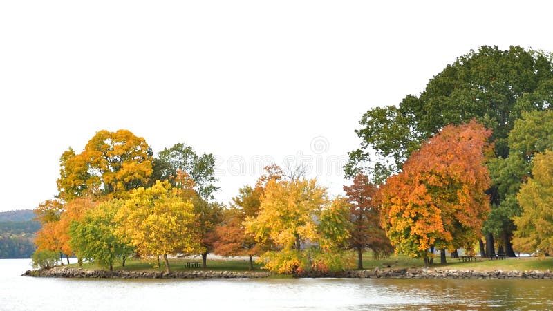 Fall Colors in lake front stock image. Image of outdoor - 143767859