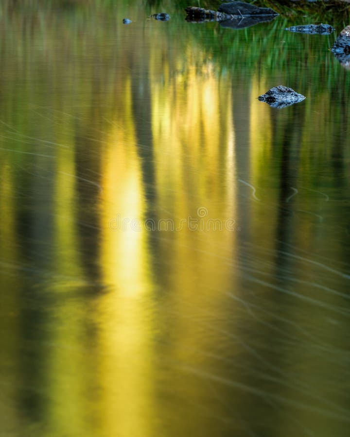 Fall Colors Reflections in River Stock Image - Image of valley, colors ...