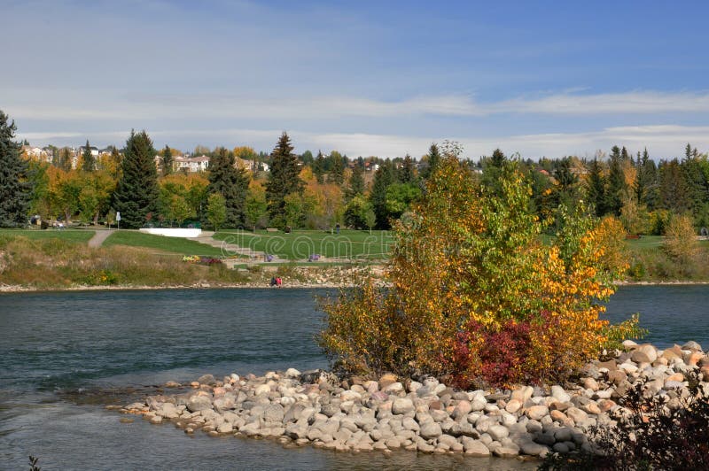 Fall Colors by the River stock photo. Image of trees - 106700724