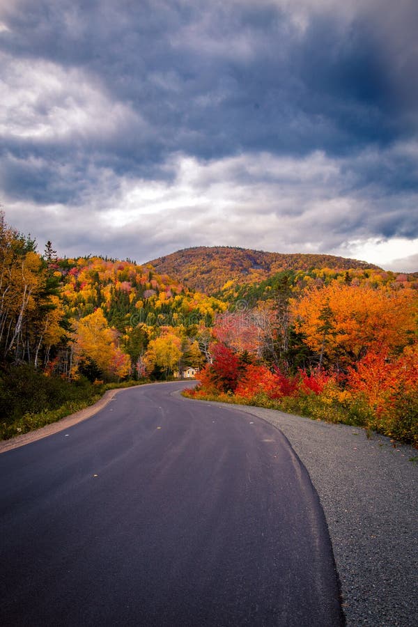 Highway in Cape Breton in Fall Stock Photo - Image of colours, colorful ...