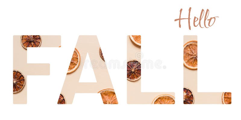 Fall Concept Banner with Creative Text Cutout Effect Stock Photo ...